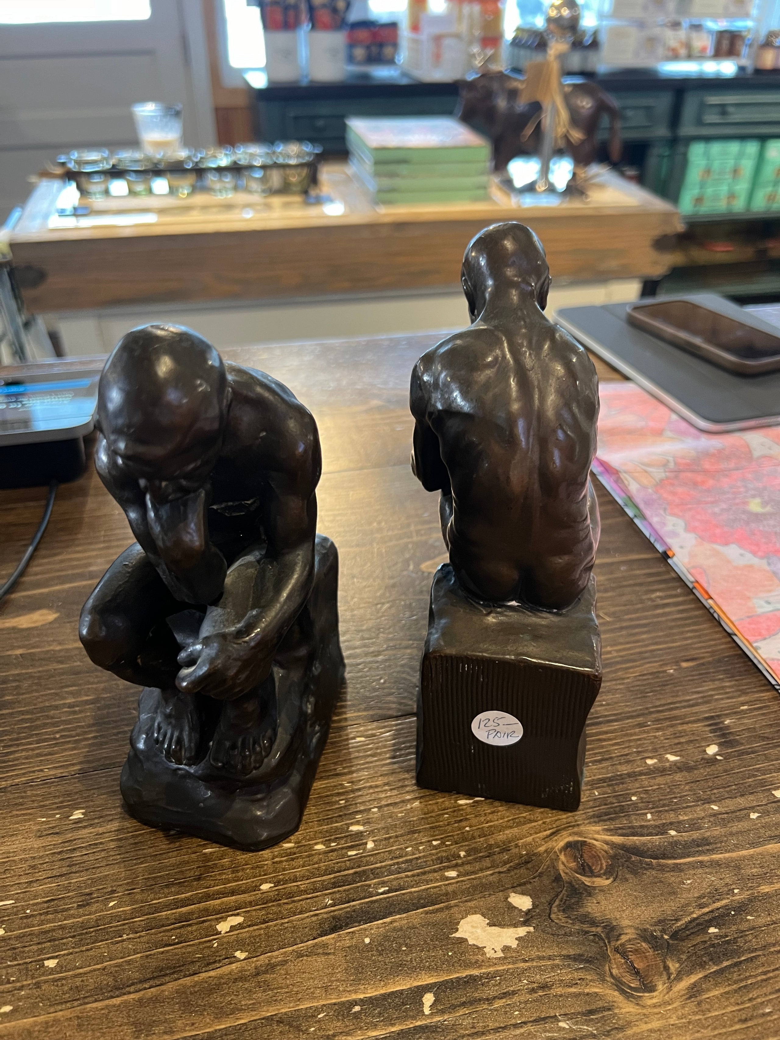 The Thinker Book Ends Bronze Set | LULU CADIEUX: SHOP. COOK. LAUGH. LIVE.
